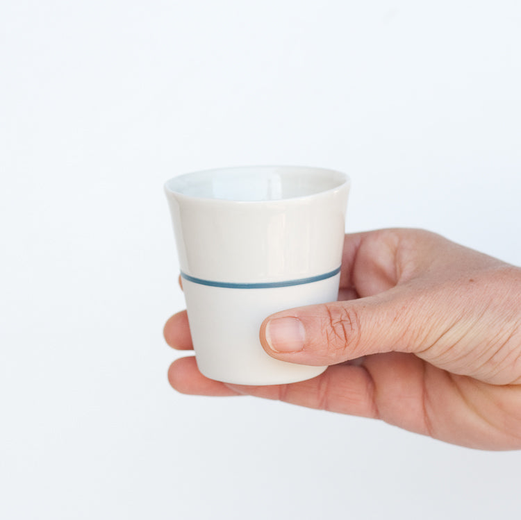 White Porcelain Small Coffee Beaker - 5 Colour Options– Sue Ure Maison