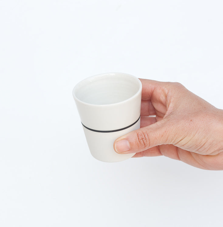 White Porcelain Small Coffee Beaker - 5 Colour Options– Sue Ure Maison