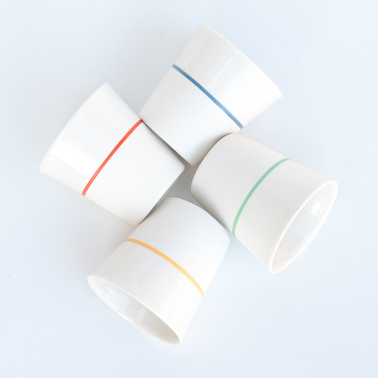 White Porcelain Small Coffee Beaker - 5 Colour Options– Sue Ure Maison