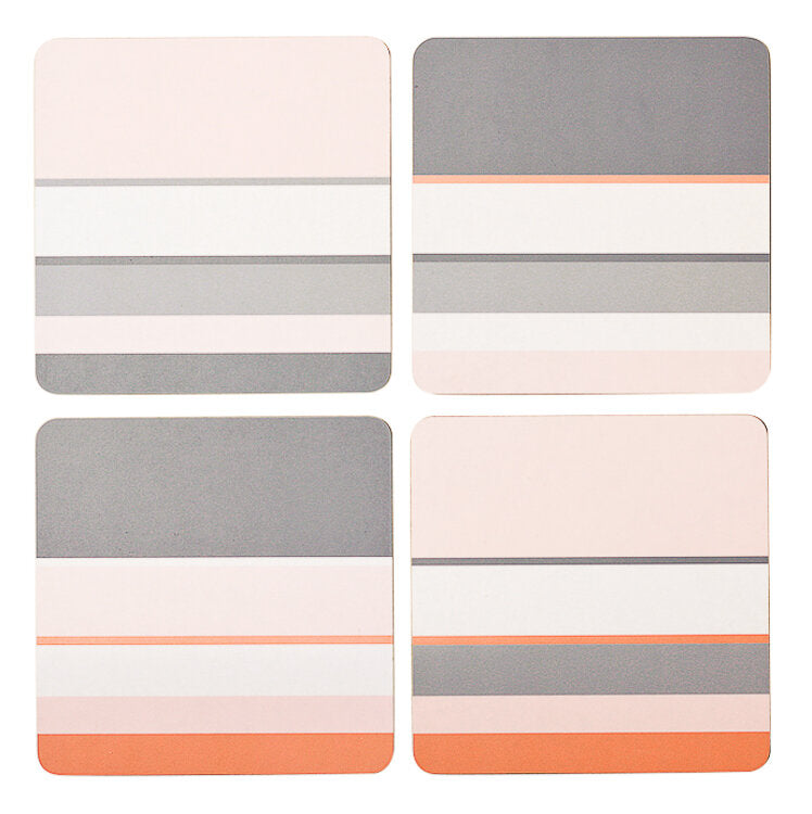Pink stripe place mats: set of four– Sue Ure Maison